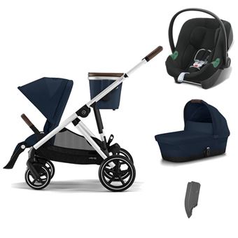 Poussette TRIO Gazelle S Silver Nacelle ATON B2 Noir - Poussettes ...