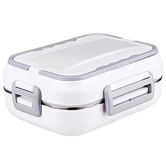 Chauffe-Repas Électrique Portable 1,5 L avec Plateau Inox Compartimenté ...