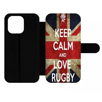 Etui My-Kase pour iPhone 13 PRO - rugby england - Simili-cuir - Noir ...