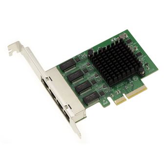 Carte PCIe 4x 4 ports LAN RJ45 Gigabit Ethernet 10 100 1000 Mbps ...