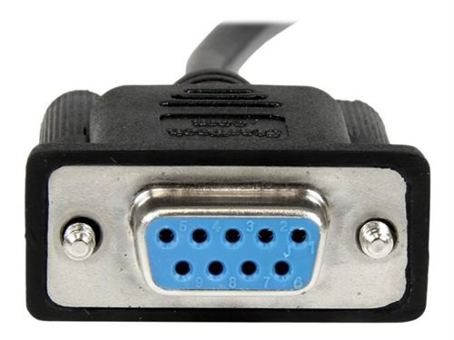 StarTech.com Câble null modem série DB9 RS232 de 2m - Cordon série DB9 vers DB9 - Femelle ...
