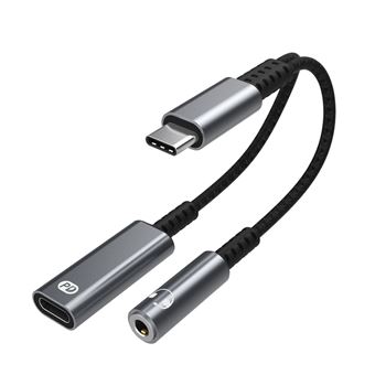 Adaptateur USB C vers 3,5 mm pour les casques et les chargeurs, port de ...