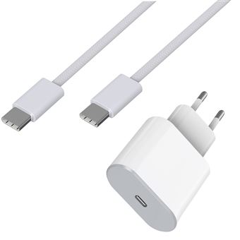 Chargeur Rapide 20W + Cable USB-C USB-C 1 mètre pour iPad Air 11 2024 ...