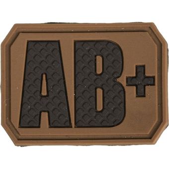 patch / ecusson 3d pvc scratch groupe sanguin ab+ pos positif dark coyote miltec - Pins et ...