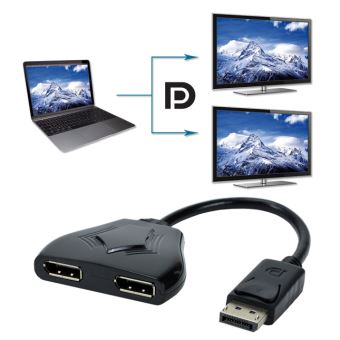 Multiplicateur Displayport - 1 entrée mâle / 2 sorties femelles ...