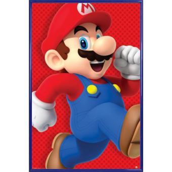 Poster Encadré: Super Mario - Super Mario Bros., Run (91x61 cm), Cadre ...