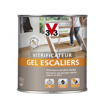 Vitrificateur gel escalier V33, incolore brillant, 0.75 l - Peintures teintures et solvants ...