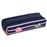 Tann's - Trousse double "Océane" bleu marine - 23 x 6 x 9 cm - Bleu ...