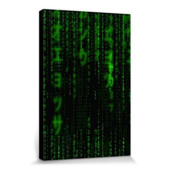 Matrix Poster Reproduction Sur Toile, Tendue Sur Châssis - Code, Pluie ...
