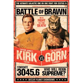 Poster Star Trek Captain Kirk vs The Reptilian 91,5 cm x 61 cm - Achat ...