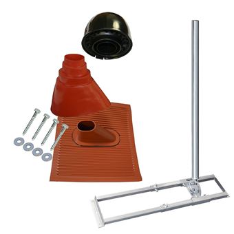 Support de chevrons toit fixation antenne SAT + Manchon Pour Mât Rouge ...