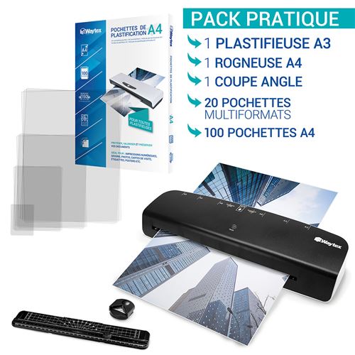Kit de plastification de documents A3 A4 Pro jusqu’à 250 microns avec ...