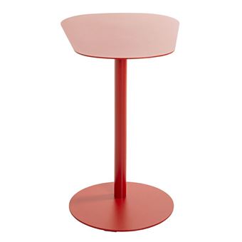 Table d'appoint en métal coloris rouge - longueur 53 x profondeur 38 x ...