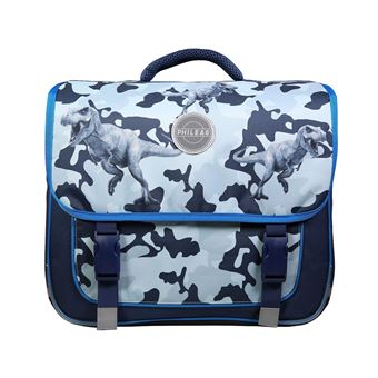 BAGTROTTER Cartable 38 cm Phileas Dinosaures Bleu - Le Plus Confortable ...