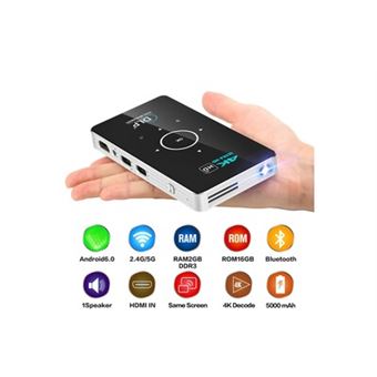 Portable smart mini projecteur 4k support 1080p hdmi uhd carte usb tf ...
