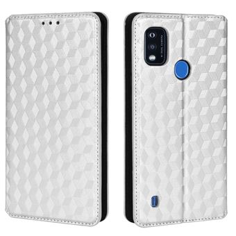 Etui en PU Motif de losanges en 3D, auto-absorption magnétique avec ...