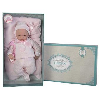 Munecas Guca 10023 Reborn Andrea Baby Doll avec Poils en Jersey de Rose ...