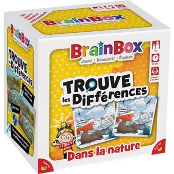 BrainBox Trouve les différences Nature - Dès 8 ans - Jeux classiques ...