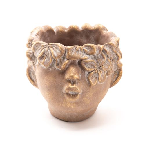 Cache pot bisous doré grand modèle - Amadeus - Or - Achat & prix | fnac