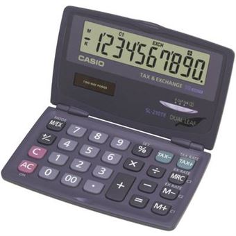 Casio SL-210TE - Calculatrice de poche - 10 chiffres - panneau solaire, pile - Calculatrice ...