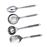 Ensemble de 4 ustensiles de cuisine en inox louche écumoire spatule et ...