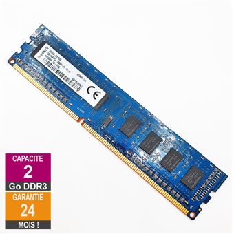 Barrette Mémoire 2Go RAM DDR3 Kingston HP655409-150-HYCG DIMM PC3-12800U 1Rx8 - Mémoire RAM ...