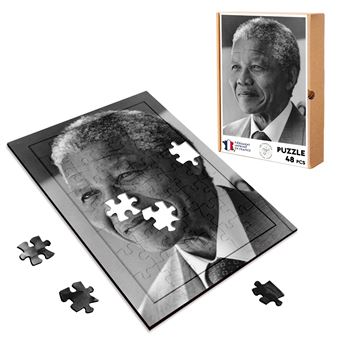 Puzzle en bois 48 Pièces Fabulous - Nelson Mandela Portrait (28 x 20 cm ...