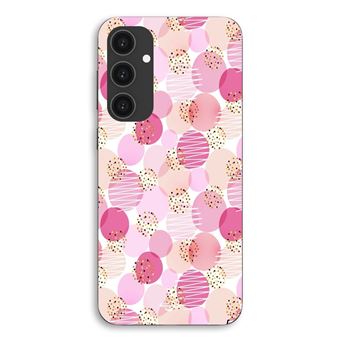 Coque Pour Samsung Galaxy S25 Fond de texture rose rond Maniacase ...