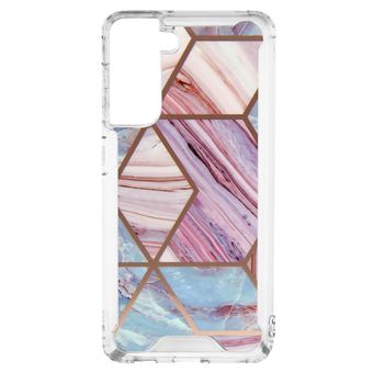 Avizar Coque Marbre pour Samsung Galaxy S21 FE Hybride avec Coins ...