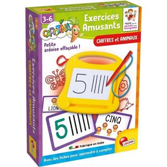 Calculs - Mini ardoise magique - CAROTINA - Apprentissage des chiffres - Jeu de stratégie ...