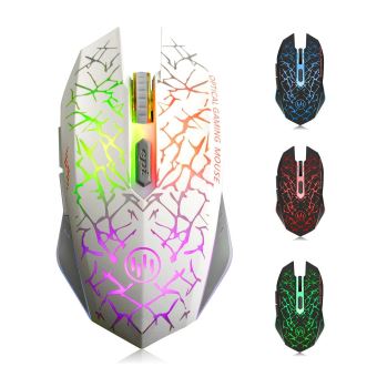 K6 Souris sans Fil Gaming, LED Silencieuse Souris Optique sans Fil ...