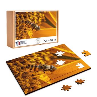 Puzzle en bois 48 Pièces Fabulous - Insecte Volant Butine Polen (28 x ...