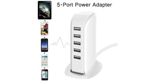 5 usb multi-port usb plug charger chargeur de bureau hub adaptateur ...