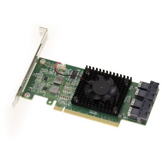 Carte PCIe 3.0 16x pour 4 SSD U.2 NVMe (U2 NGFF) ou 4 ports PCIe x4 ...