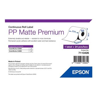 Epson Premium - Polypropylène (PP) - mat - adhésif permanent en ...