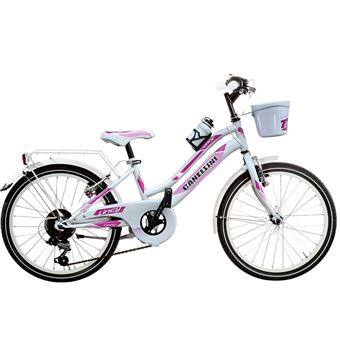Vélo Fille Canellini VTT LINCY 20 6V Blanc/Rose - Vélo enfant - Achat ...