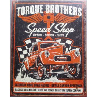 plaque hot rod willys torque brothers willys piston tole pub - Achat ...