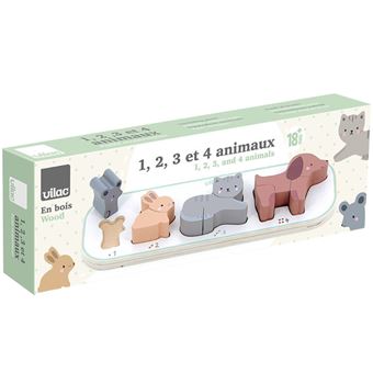 Vilac - j'apprends à compter les animaux - sarah - Jeu écriture et ...