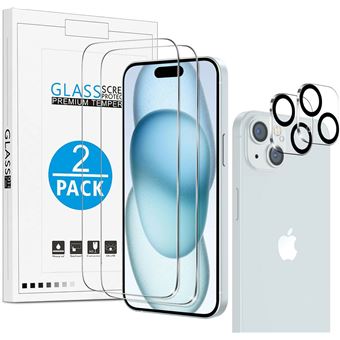 Verres Trempes et Protections Camera Arriere X2 Pour iPhone 15 Little ...