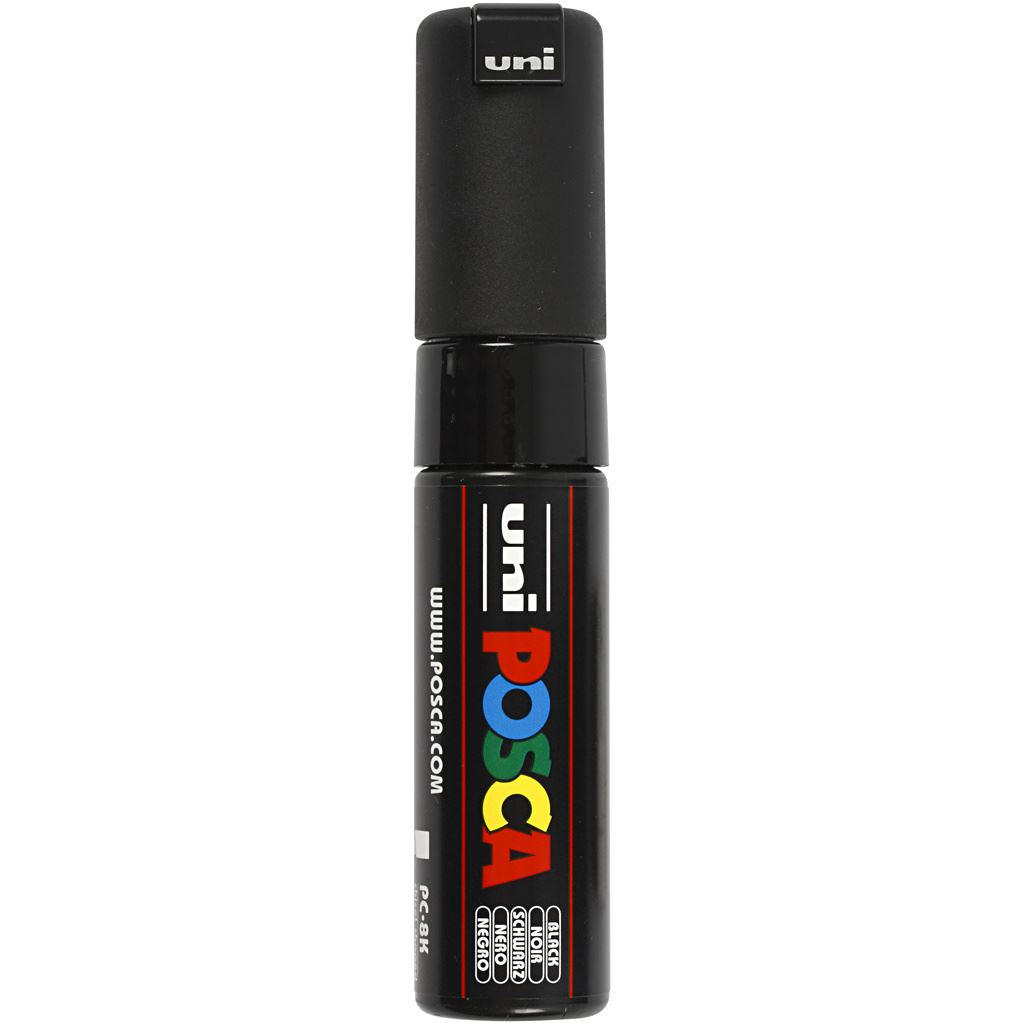 POSCA PC8K PTE LARGE BISEAUTE NOIR - Surligneur Et Marqueur - Achat ...