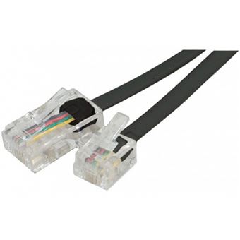 KOMELEC Câble rj45 rj11 téléphone 2m noir - Câbles ADSL - Achat & prix ...