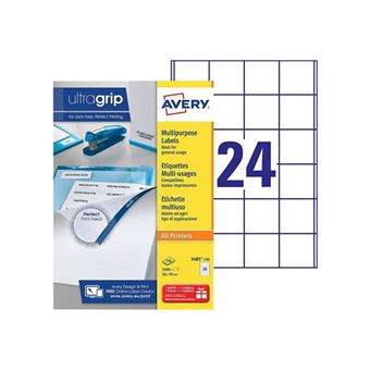 Avery Multi-Purpose Labels 3485 - Papier - adhésif permanent - blanc ...