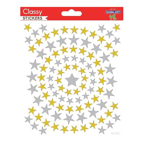 Stickers Étoiles holographiques dorées et argentées - Global Gift ...