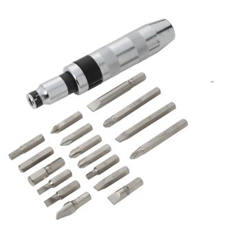 Varan Motors - VT13390 Coffret Tournevis de frappe avec embouts, 18 pièces, tournevis à frapper ...