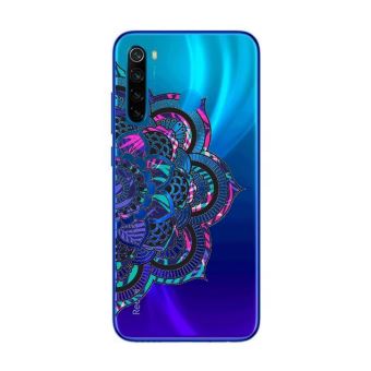 Coque Redmi NOTE 8 Mandala fluo rose violet transparente - Coque et ...