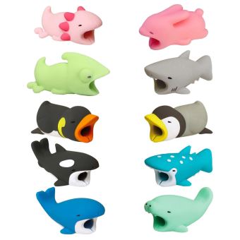 10pcs Cable Bite For Iphone Cable Cord Animal Phone Accessory Protects ...