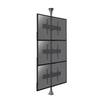 SUPPORT VITRINE KIMEX 032-2003K1 Support sol-plafond inclinable pour 3 écrans TV 32 - 75 ...