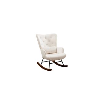 Fauteuil à Bascule Chaise Berçante Allaitement Bébé en Tissu Bouclette ...