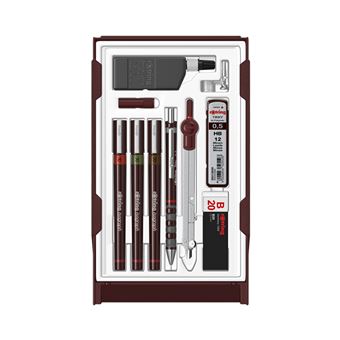rOtring Set Master: Porte-mine 0.5 + 3 Isograph 0.1/0.3/0.5mm + Gomme ...