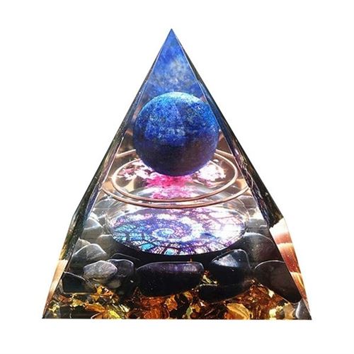 Pyramide Orgonite Spirale de Fibonacci et Pierres Naturelles - Achat ...